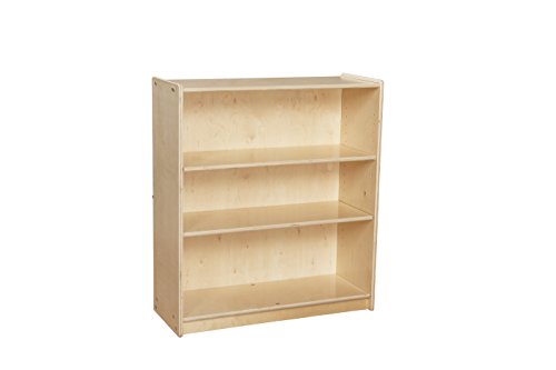 Contender Birch Bookcase With Two Adjustable Shelves |Montessori Bookshelve For Home, Office, Classroom, Daycare | Arts & Crafts Supplies Storage Unit For Toddlers