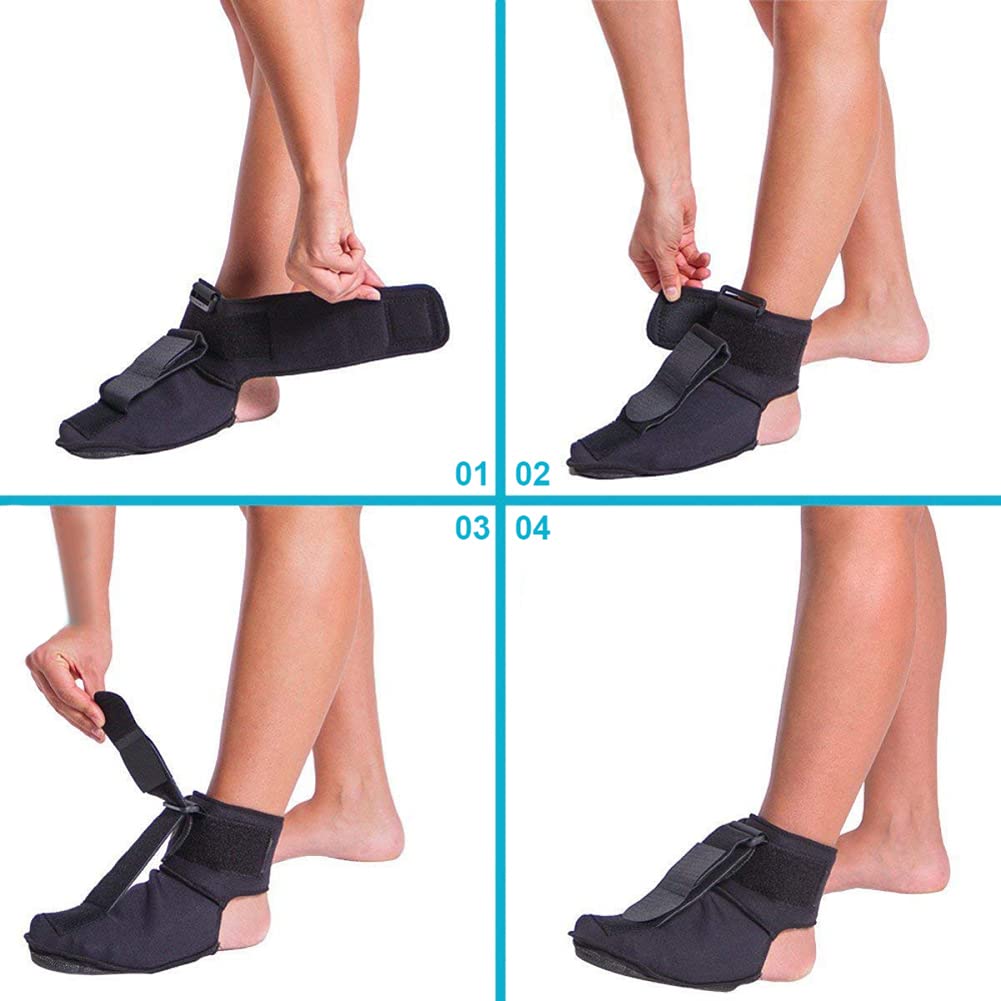 Adjustable Elastic Ankle Support Ankle Foot Squat Support Protection Protective Ankle Brace Support Guard Sprains Injury Wrap Elastic Splint Strap (M)