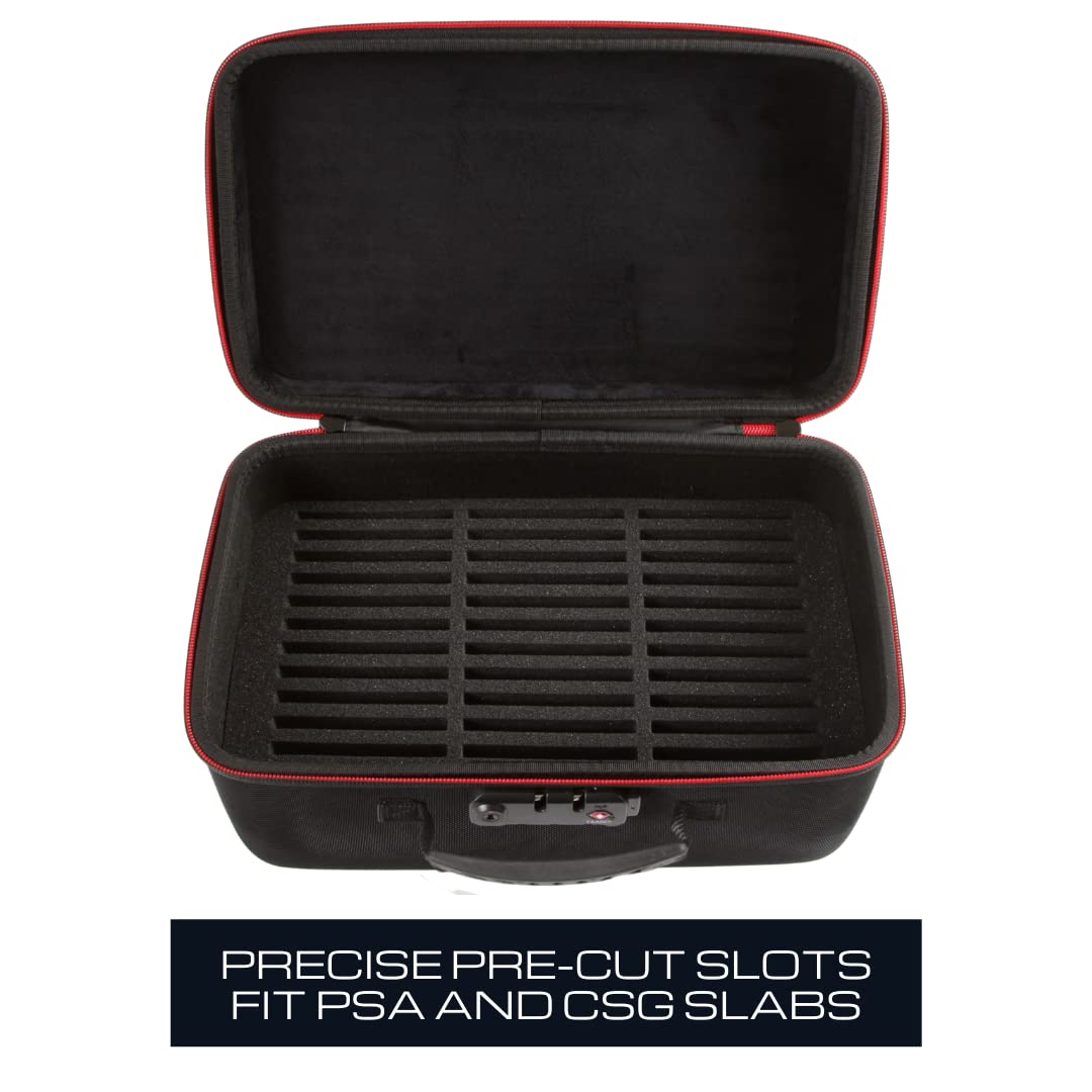 Card Titan Pro Graded Card Storage Box - Great CSG & PSA Graded Card Case with Zipper Lock - 36 Slot Trading Card Storage Box Fits 36 PSA or CSG Graded Slabs and Graded Cards