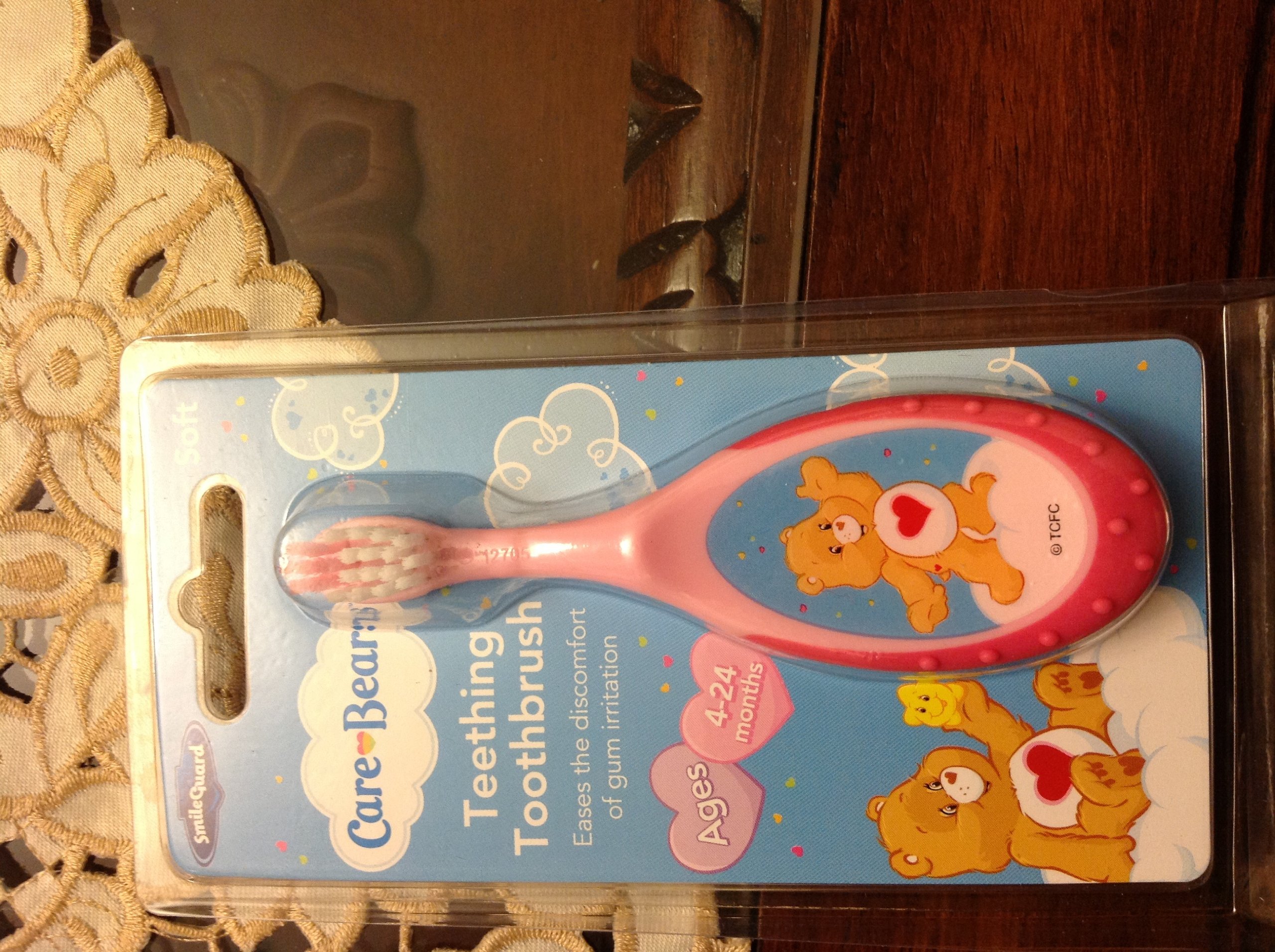 Care a Bears Teething Soft Toothbrush Pink Ages 4-24 Months