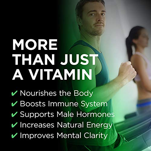 Active Men's Daily Multivitamin Supplement with Natural Energy Boosters, Immune Blend, Male Hormone Support, Minerals & Antioxidants (60 Pills)