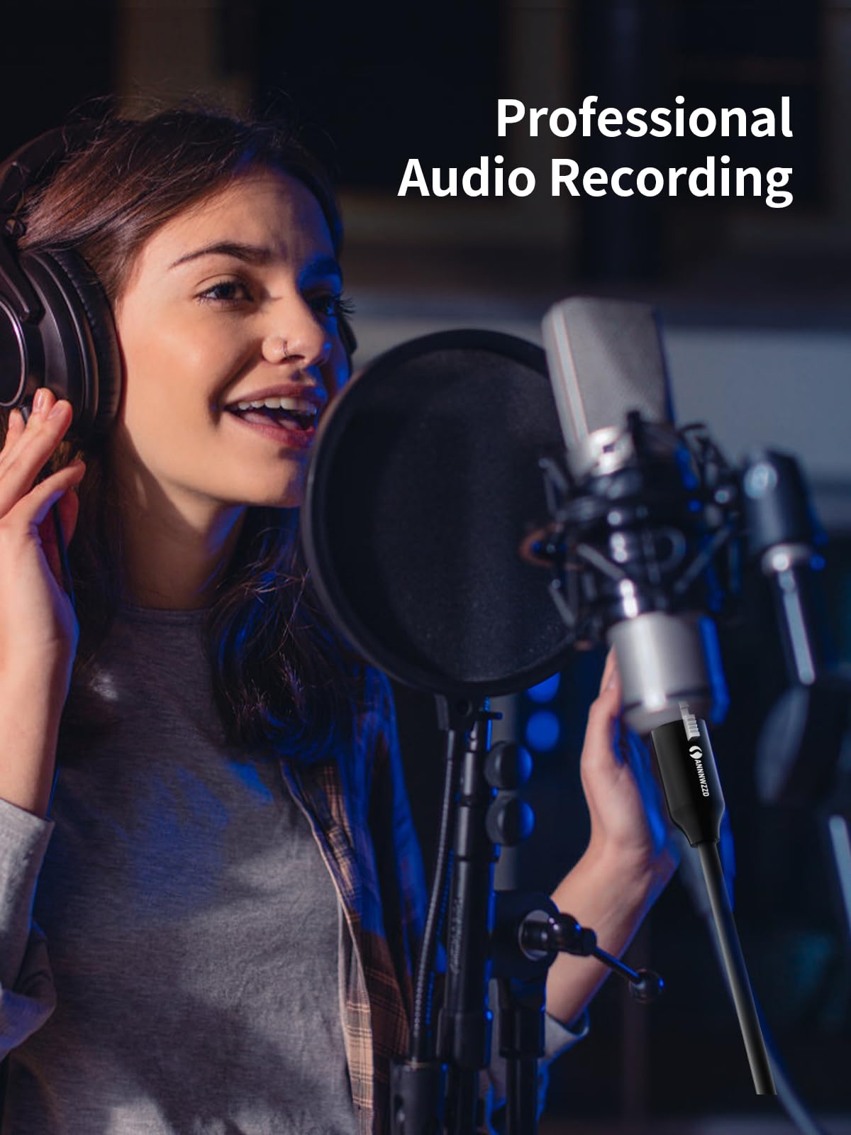 ANNNWZZD XLR to 1/4, TRS to XLR Cable, XLR Female to 1/4 for Guitar, Mixer, Speaker, Playing Live 6FT/2M