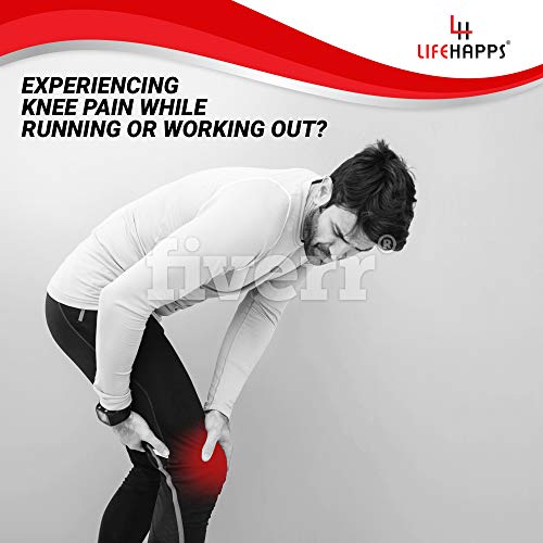 Active Relief Knee Brace by Lifehapps - Gel Knee Support and Compression Sleeve with Side Stabilizers for Arthritis Joint Pain, Meniscus Tears, ACL, MCL Injuries, Exercise, Running (Black, XL)