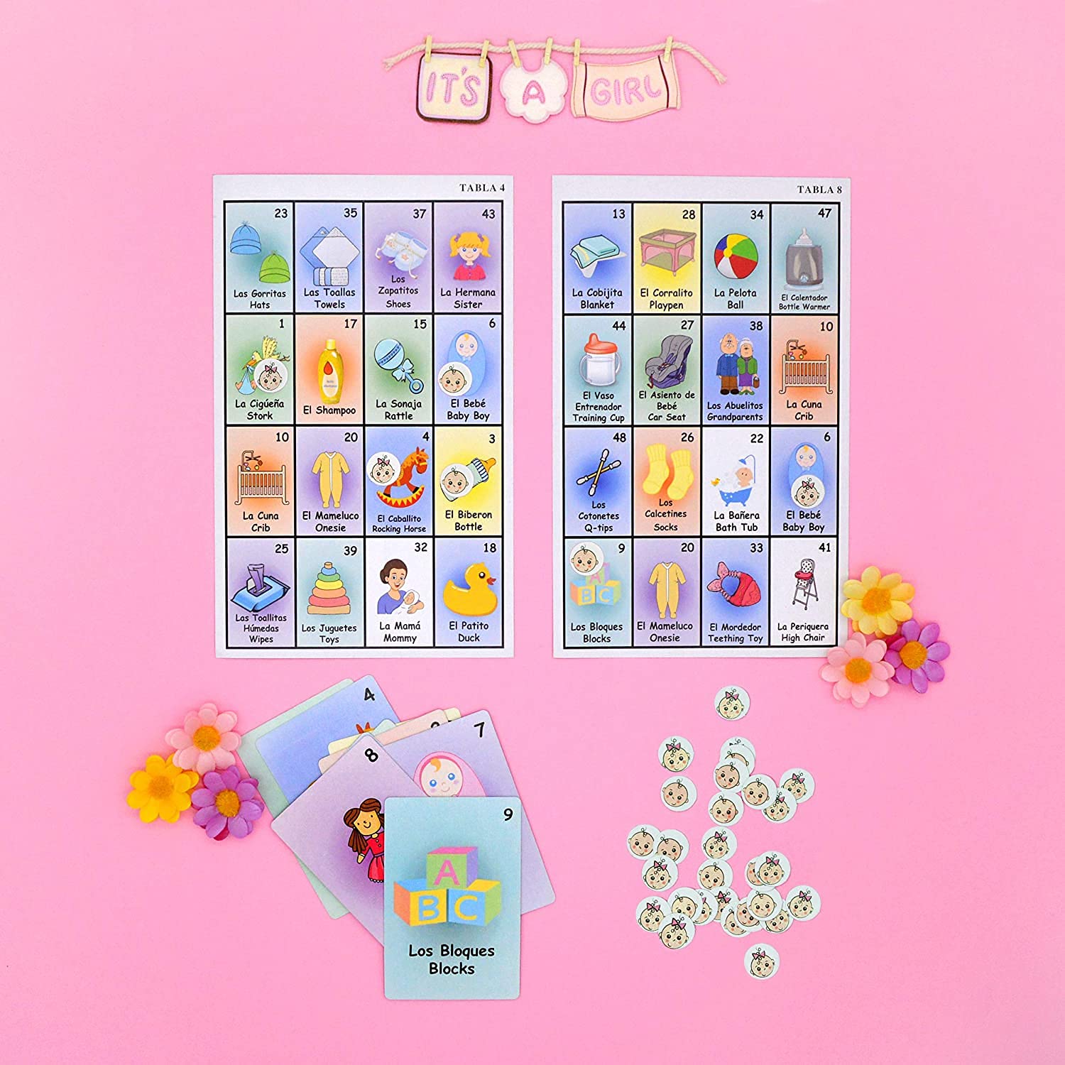JIMMY'S TOYS Baby Shower Loteria Bingo Game