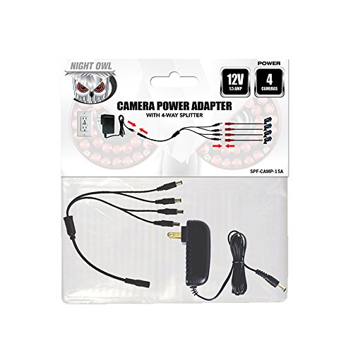 Night Owl Security Camera Power Adapter with 4-Way Power Splitter