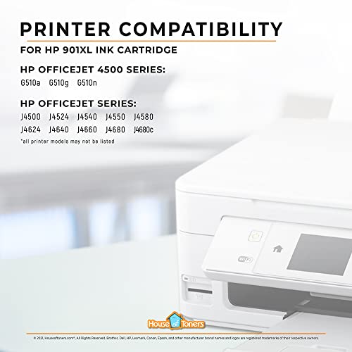HouseOfToners Remanufactured Ink Cartridge Replacement for HP 901XL CC654AN