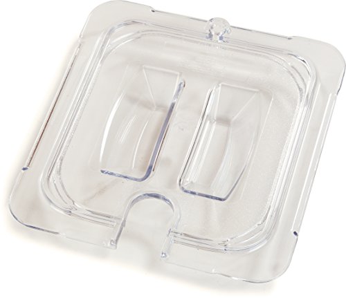 Carlisle FoodService Products 10311U07 StorPlus Sixth Size Polycarbonate Universal Handled Notched Food Pan Lid, Clear