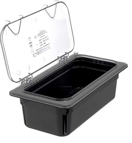 Carlisle FoodService Products 3066103 StorpPlus Third Size Food Pan, Polycarbonate, 4" Deep, Black