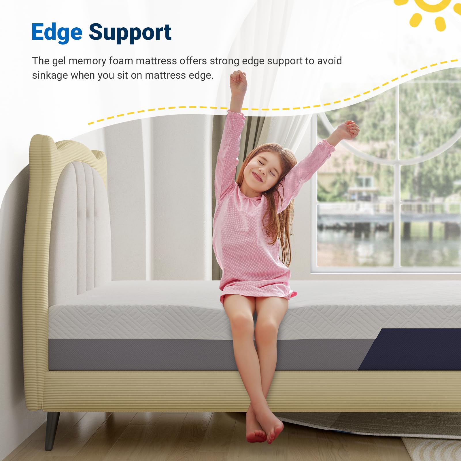 Avenco Twin Size Mattress, 8 Inch Gel Memory Foam Mattress Twin, Mattress in a Box for Fresh Sleep, Pressure Relief, Medium Firm Mattress with Motion Isolation