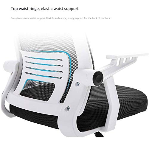 BZLSFHZ Computer Chair Sturdy Adult Personalized Rotating Armrest Removable Hall Chair Internet Cafe Chair (Color : White-Dinosaur Doodle4)