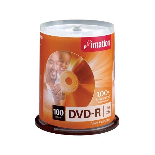 Imation 18059 CD/DVD - DVD-R 4.7 GB 16x Branded Pkg=100/Spindle 2/Ctn