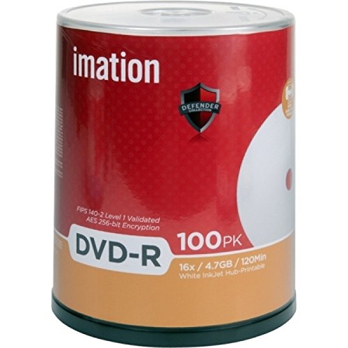 Imation Dvd-r 29911 4.7gb 16x White Inkjet Hub Printable 100/pk Cake Box