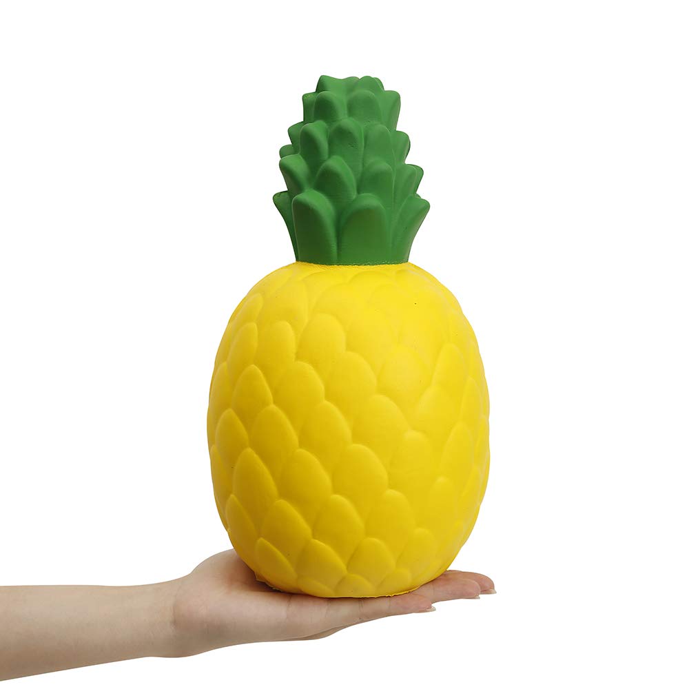 Anboor Squishies Jumbo Pineapple Slow Rising Kawaii Soft Giant Fruit Squishies Stress Relief Toy