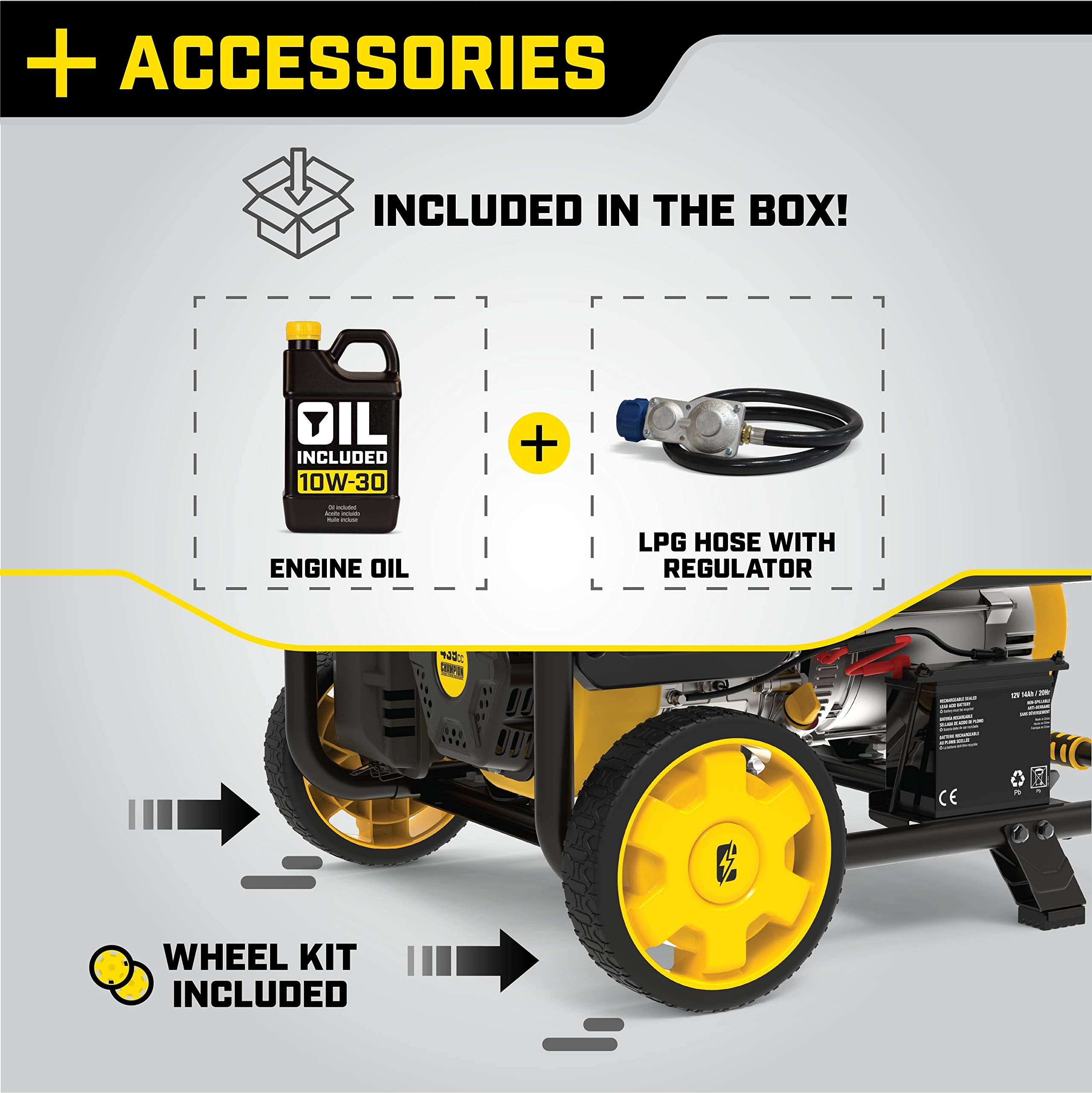 Champion Power Equipment 100891 9375/7500-Watt Dual Fuel Portable Generator, Electric Start