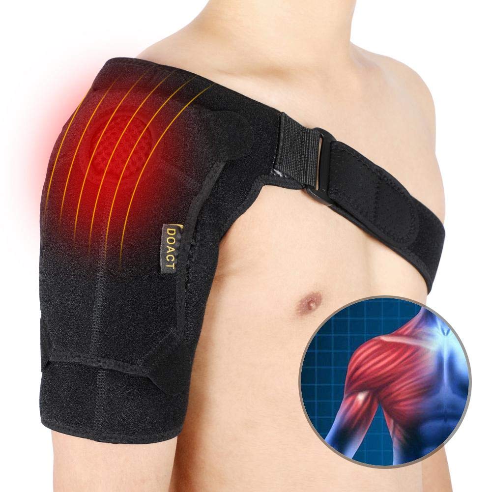 Adjustable Shoulder Bandage, Neoprene Shoulder Support for Injury Prevention and Recovery, Arthritic Shoulders, tendinitis, Shoulder Stability Brace with Pressure pad