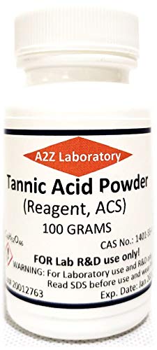 Tannic Acid Powder/Crystals/Reagent ACS/High Purity / 100 Grams/USA Made/Same Day Ship