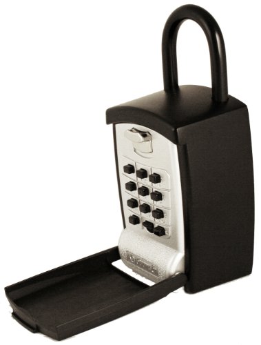 KeyGuard SL-501 Punch Button Large Capacity Key Storage Shackle Lock Box, Black Finish