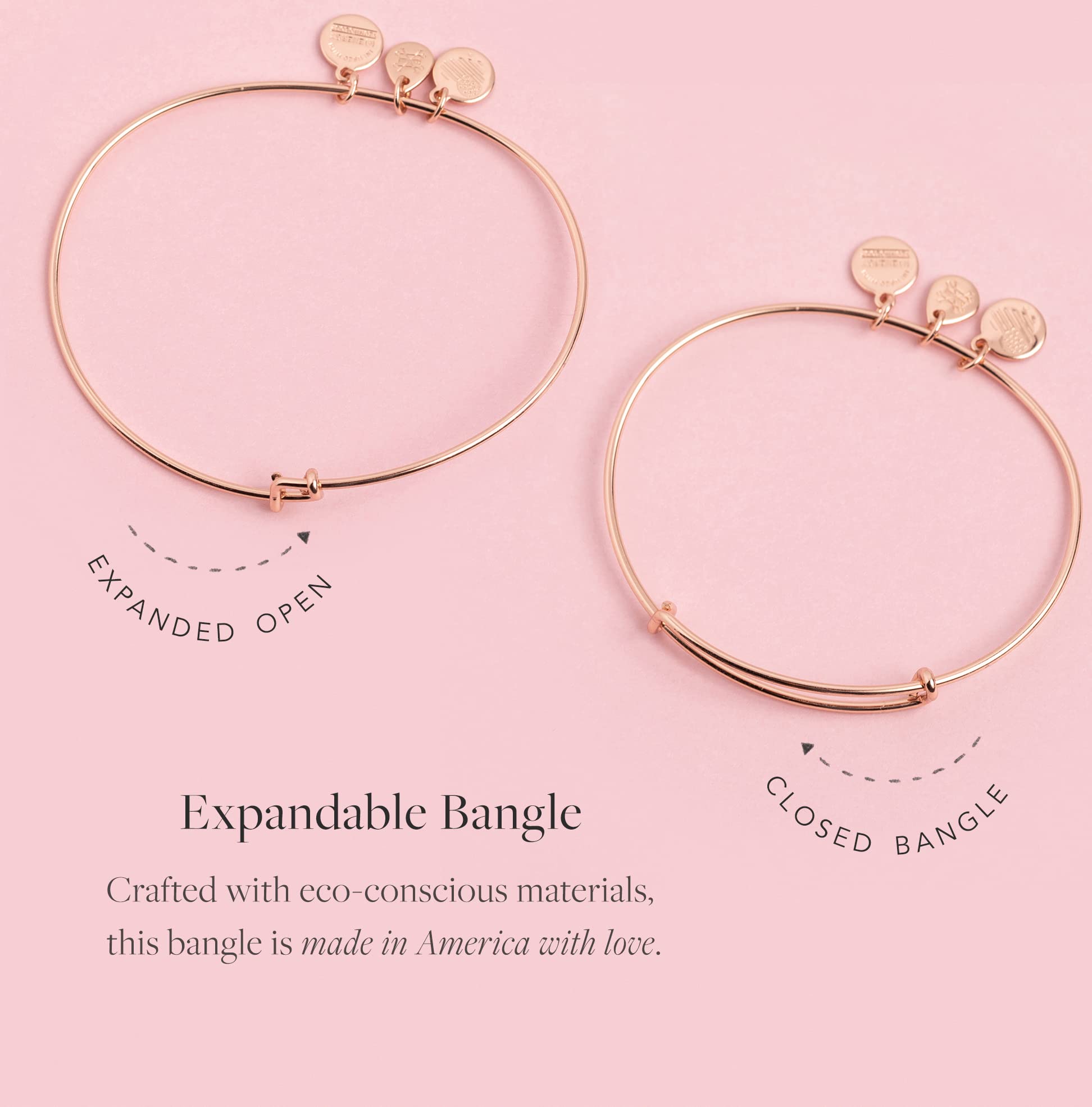 Alex and Ani Holiday Expandable Bangle for Women, Tree Topper Angel Charm, Shiny Gold Finish, 2 to 3.5 in