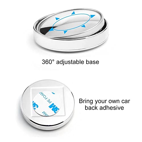 Blind Spot Mirrors for Car 2Inch Round HD Rear View Convex Mirrors 360°Rotatable HD Glass Mirrors Convex Wide Angle Blind Spot Mirrors for Trucks, Car, Van, SUV (Sliver-4pcs)
