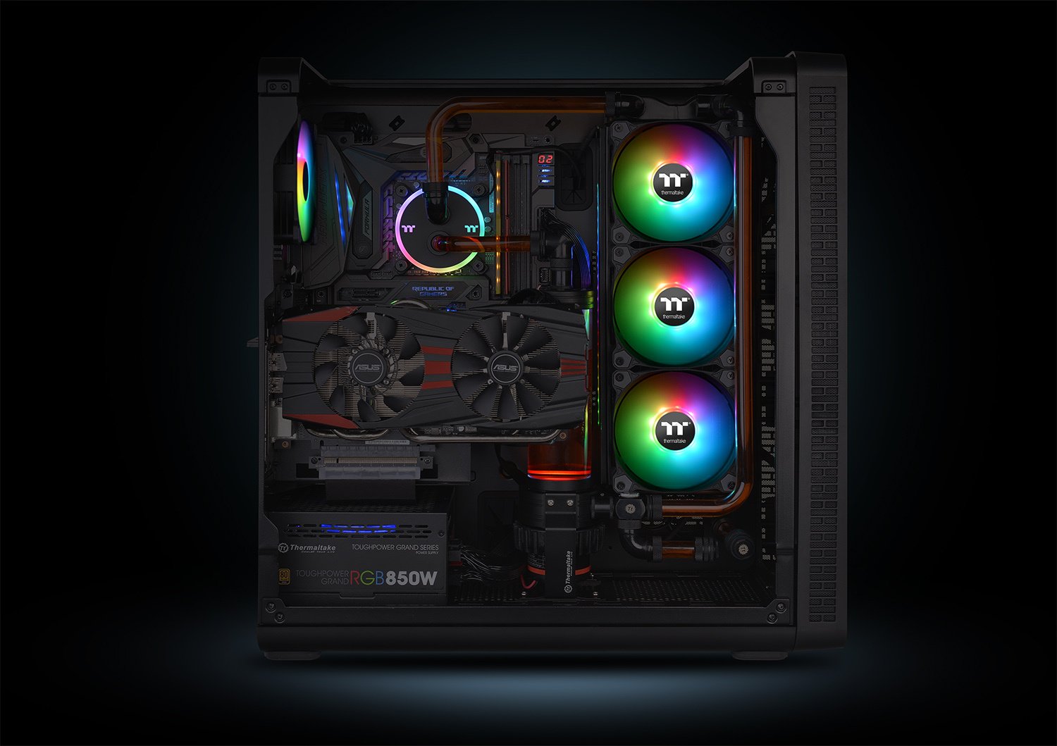Thermaltake CL-F063-PL12SW-A Ventilateur Pure Plus RGB 12 TT 3 Pack - Black
