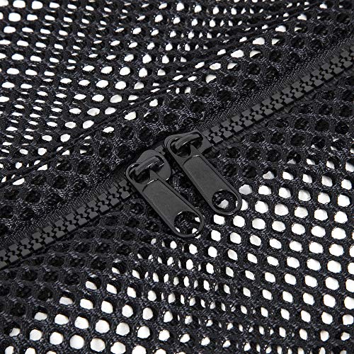 Champion Sports Mesh Duffle Bag with Zipper and Adjustable Shoulder Strap, 15β x 36β, Black - Multipurpose, Oversized Gym Bag for Equipment, Sports Gear, Laundry - Breathable Mesh Scuba and Travel Bag