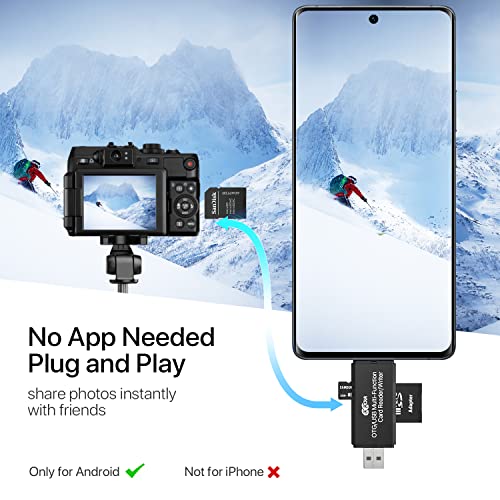 Micro USB OTG to USB 2.0 SD Card Adapter, COCOCKA Micro SD Card Reader,Trail Camera Memory Card Adapter Connector for Android Phone/Computer,Supports SD/SDHC/SCXC/MMC/MMC Micro