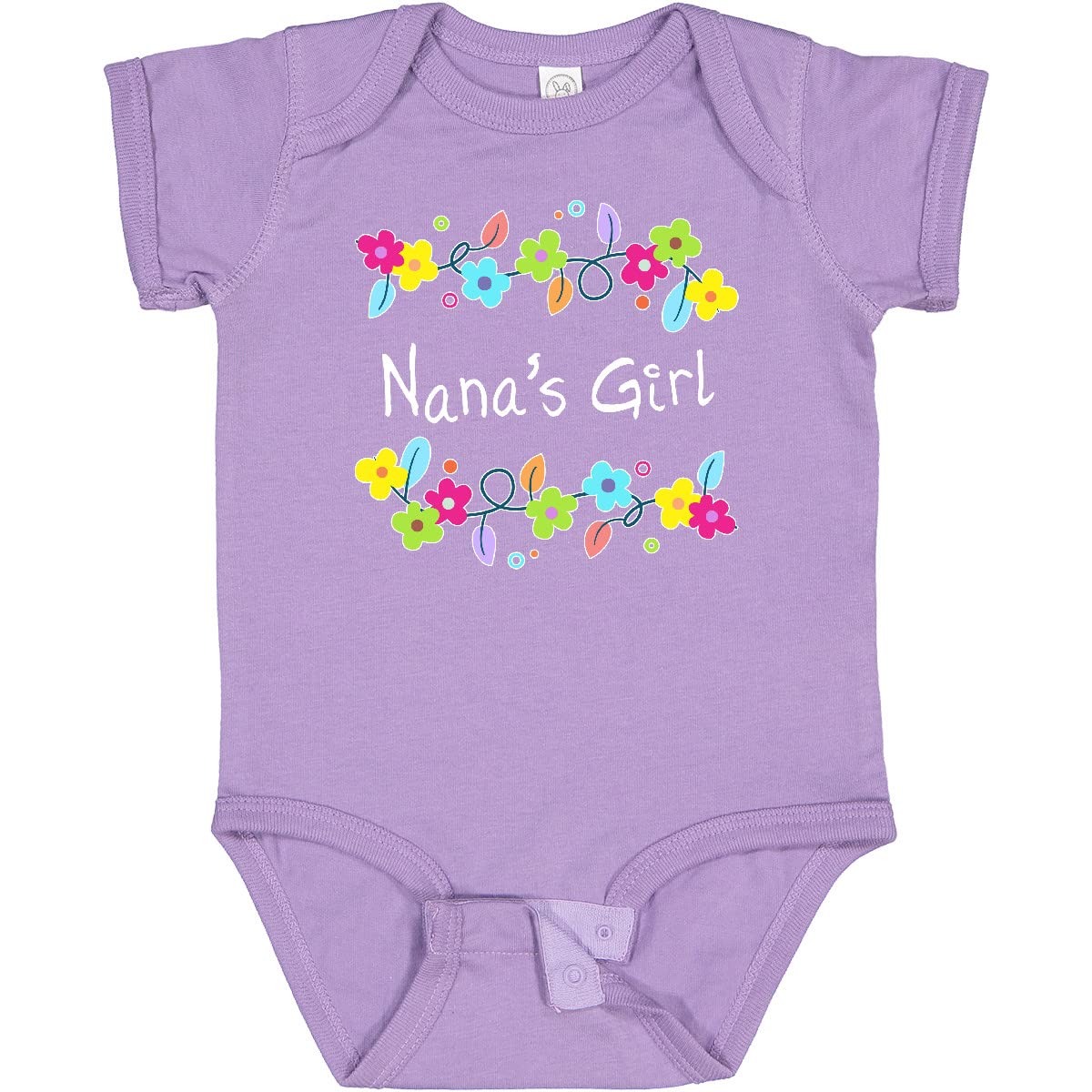 inktastic Nanas Girl- Bright Flowers Baby Bodysuit 6 Months Lavender 30a26