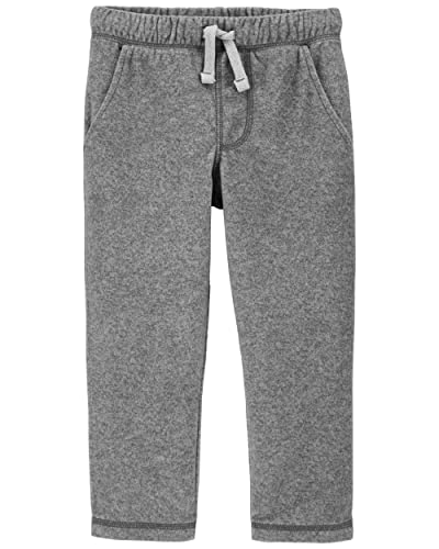 Carter's Baby Boys' 2-Pack Fleece Pant (5T, Grey/Black)