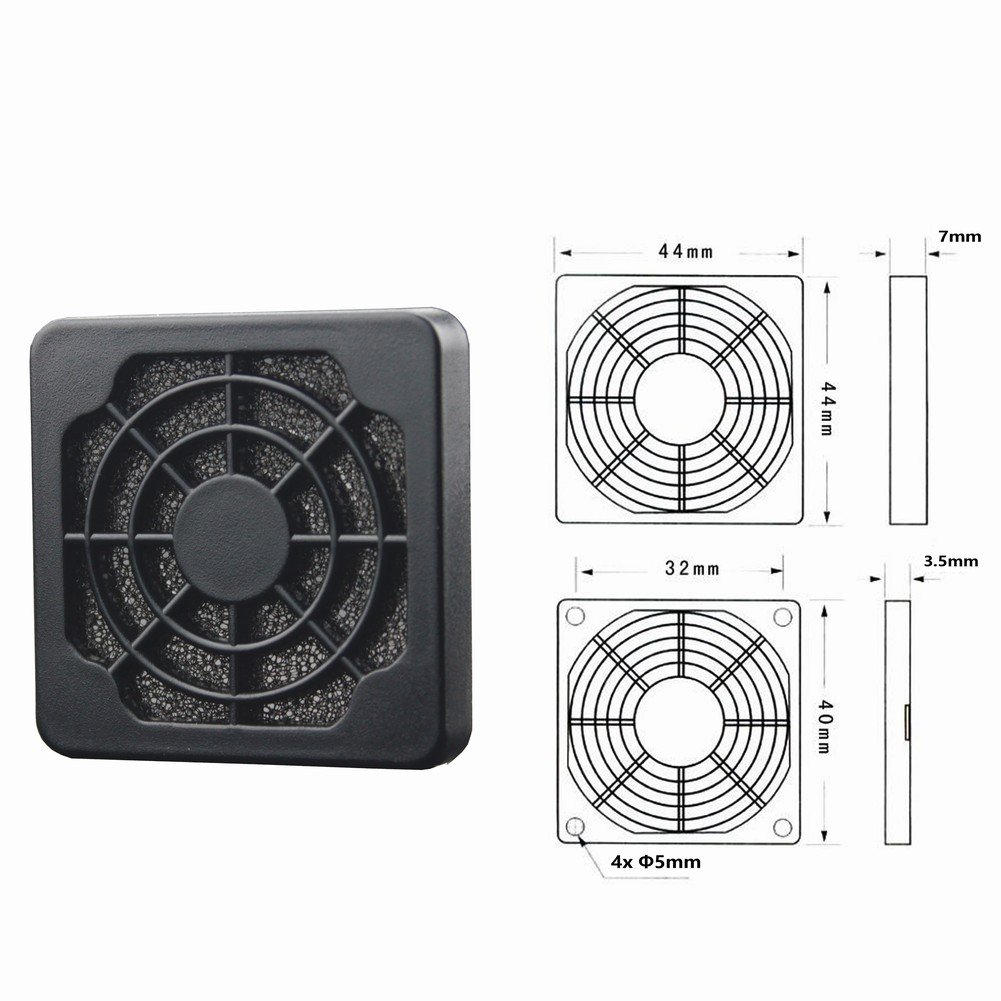 Wathai 2 Pack 40mm PC Fan Dust Filter PC Cooler Fan Filter Dustproof Cover Computer Case Mesh