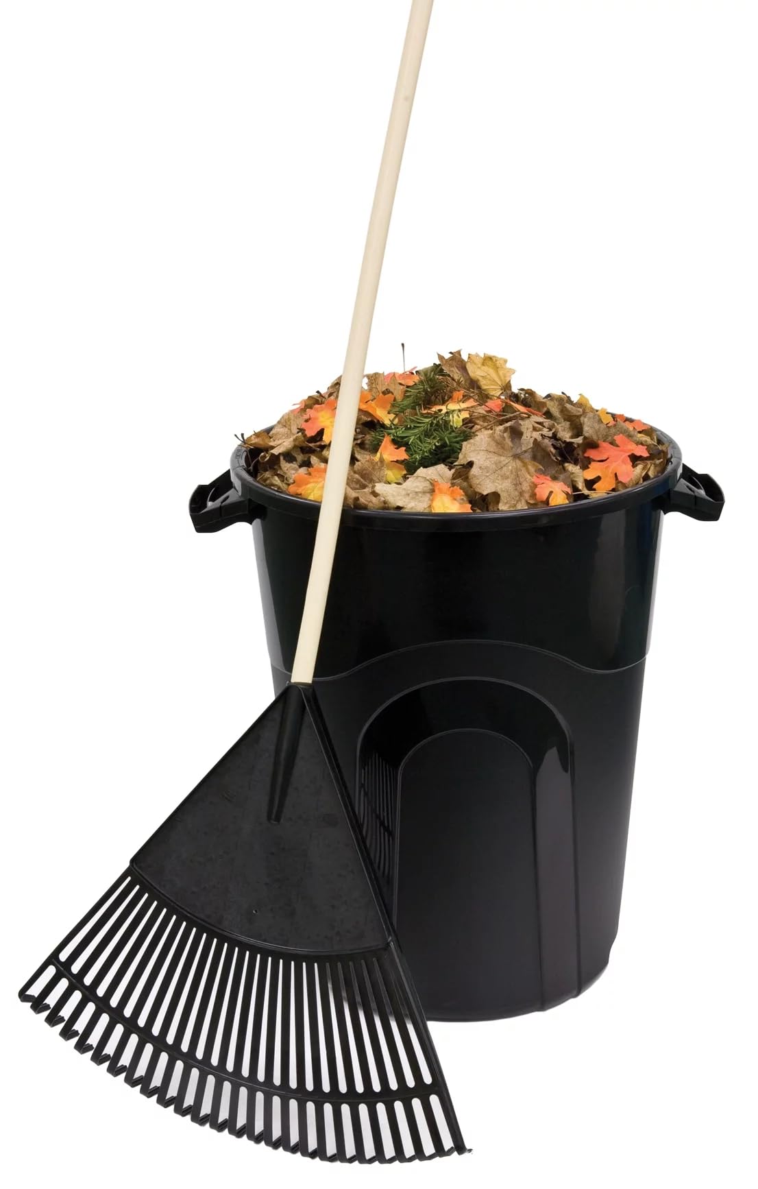 AYOYZ 32 Gallon Heavy Duty Plastic Garbage Can, Included Lid, Indoor/Outdoor, Black