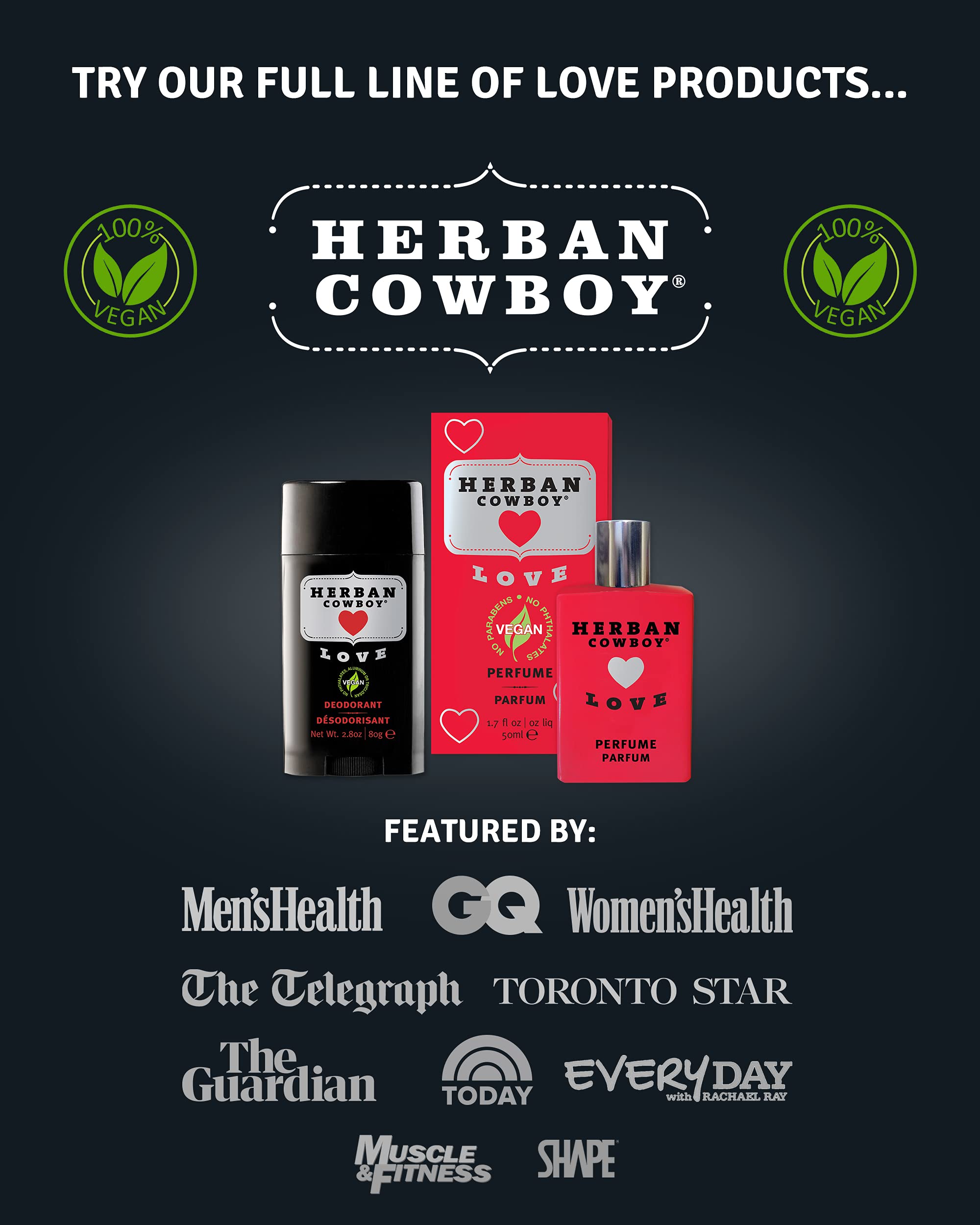 Herban Cowboy Women's Perfume, Love, 1.7 Ounce