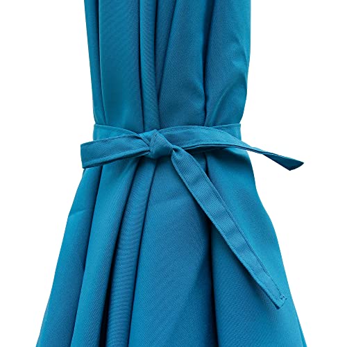 Blissun 7.5 ft Patio Umbrella, Market Umbrella with Push Button Tilt Crank, Cerulean
