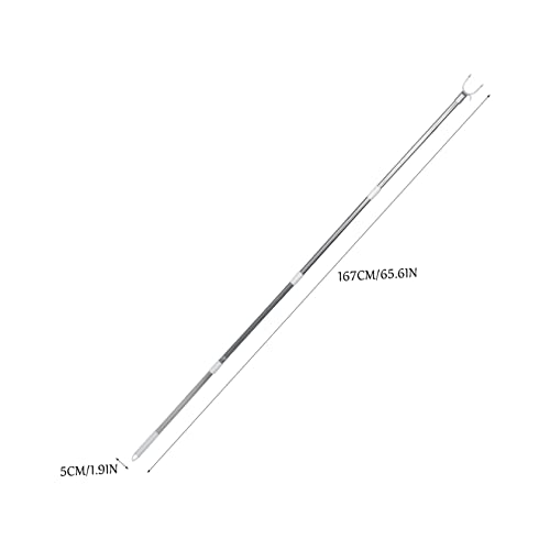 Cabilock 3pcs Clothing Shelf Cm Rod Utility Steel Outdoor Reacher Curtain Reach Retractable Hanger Pole Clo Stainless Adjustable Clothes Telescopic Wardrobe Poles Reaching with Long