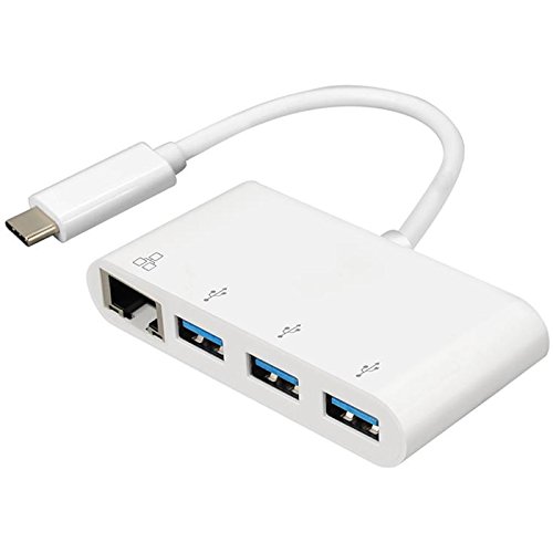 INLAND ProHT USB 3.1 Type C to 3 USB and Ethernet Adapter