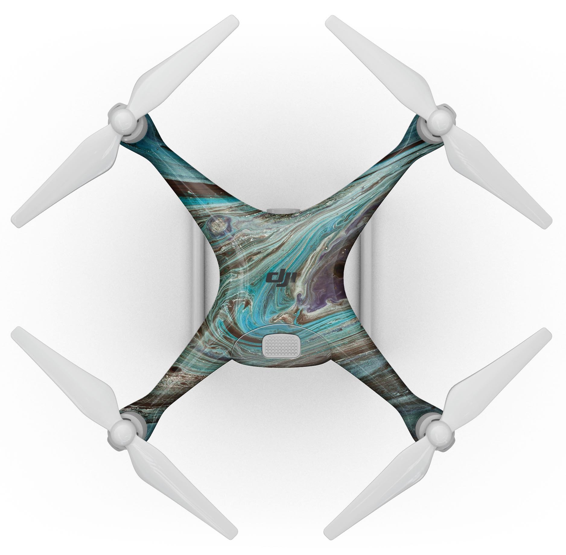 Design Skinz Design Skinz Swirling Dark Acrylic Marble Full-Body Wrap Decal Skin-Kit Compatible with The Drone DJI Mavic Air