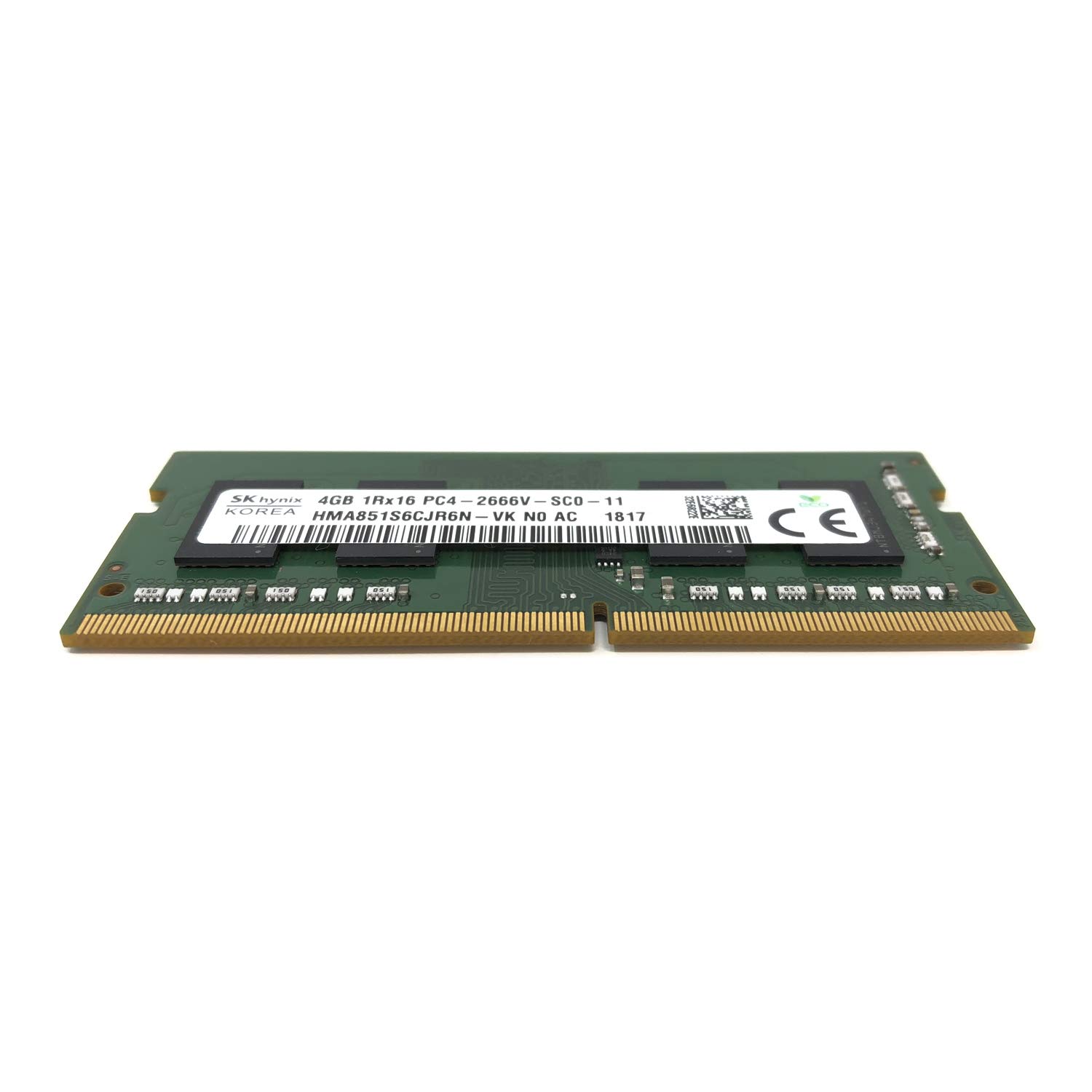SK hynix HMA851S6CJR6N - VK Non ECC PC4-2666V 4GB DDR4 at 2666MHz 260pin SDRAM SODIMM Single Kit Laptop Memory - OEM