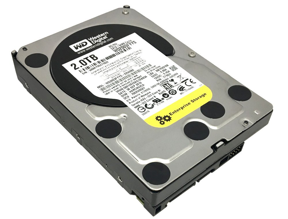 Western Digital RE4 WD2003FYYS 2TB 7200RPM 64MB Cache SATA 3.0Gb/s 3.5in (Enterprise Grade) Internal Hard Drive (Renewed)