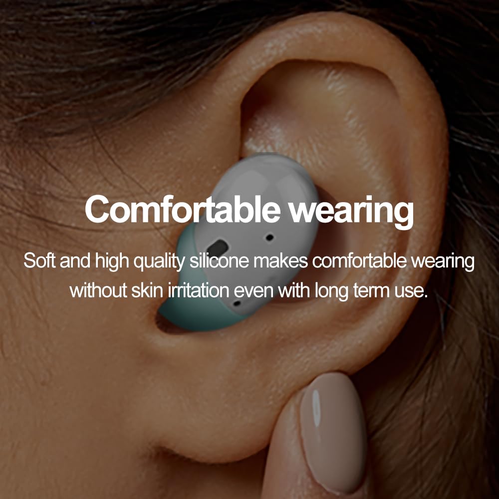 diofit Skin-Friendly Silicone Tips for Galaxy Buds Live. Comfortable Wearing. Stable Fit, 2 Pairs (Black)
