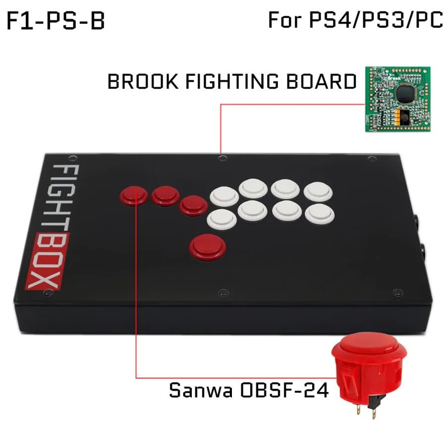 FightBox F1-PS-B Arcade Joystick Game Controller For PS4/PS3/PC