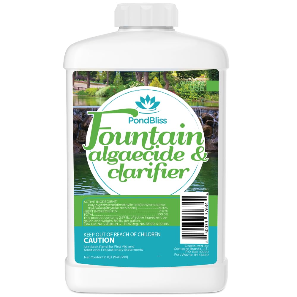 Algaecide for Fountains ā Clarify and Controls Algae for Large and Small Fountain (8 oz)