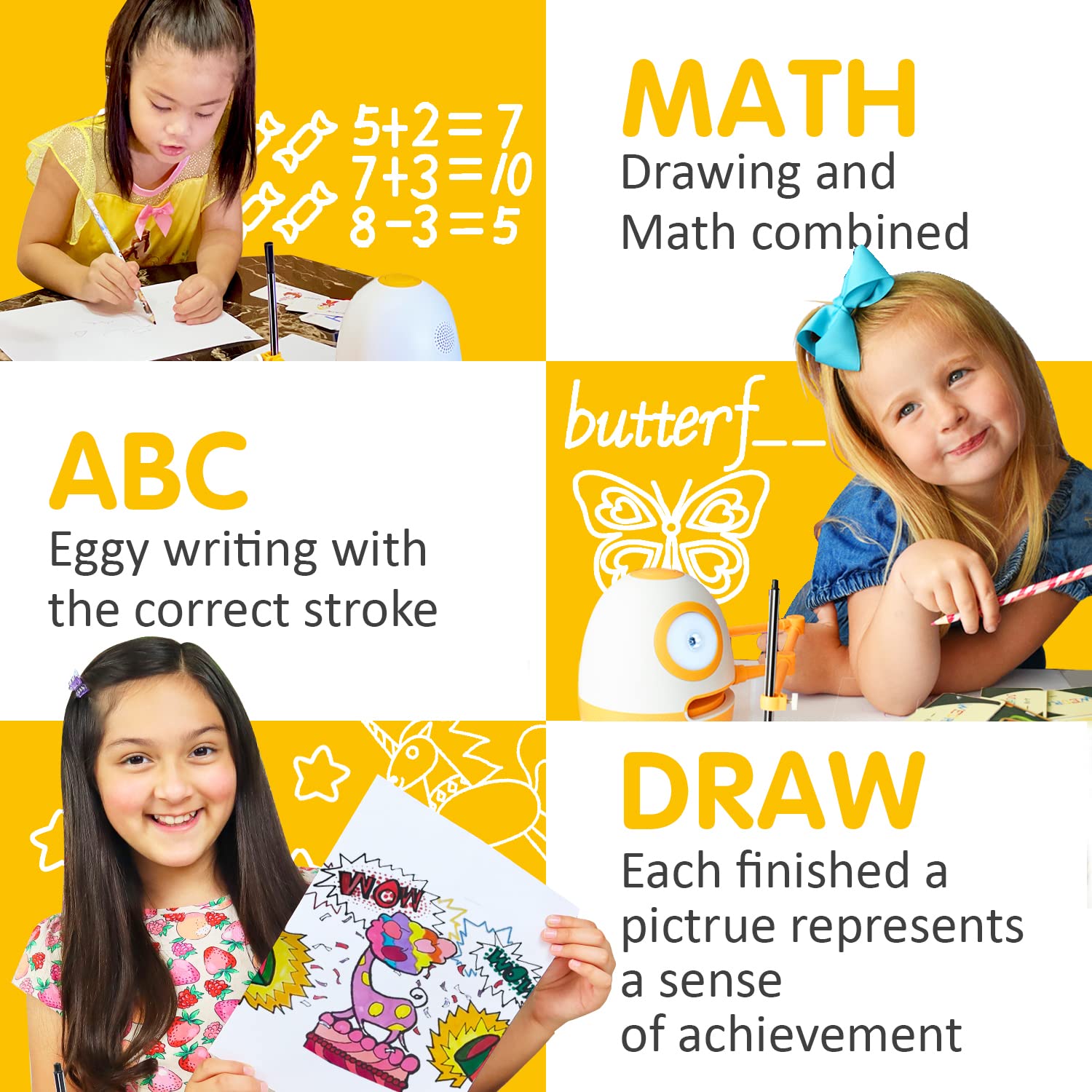 WEDRAW Preschool Learning Educational Toys for 3 4 5 6 7 Year Old Kids, Interactive Talking Robot-Sight Words Math Drawing, Kindergarten Learning Activities Games STEM Toy Gift for Girls Boys 3-7