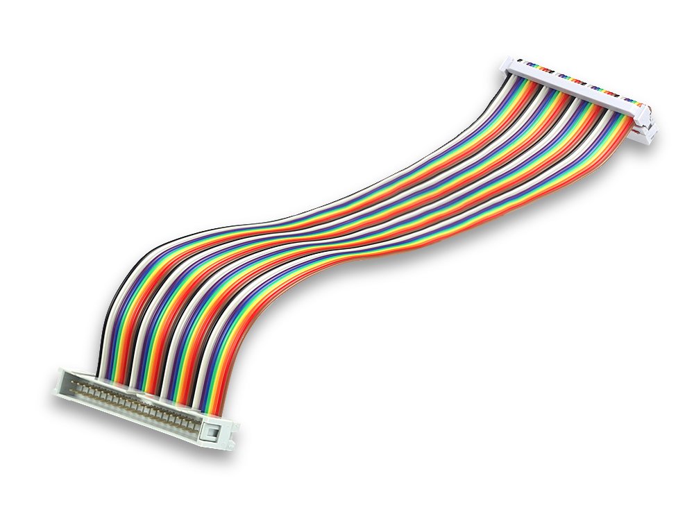 UCTRONICS Male to Female GPIO Ribbon Cable 40pin 8inch Breadboard Jumper Wires for Connection Raspberry Pi 5 3 2 Model B B+ w/ 3.5/5 inch TFT Touch Screen LCD Display