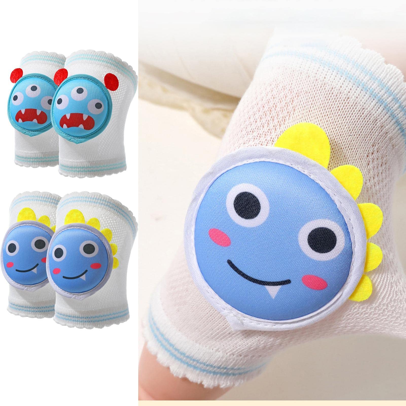 Littryee Baby Knee Pads for Crawling, Breathable Baby Knee Protector Pads, High Elastic Sponge Knee Protector, Anti-Slip Baby Knee Pads Unisex Infant Kneepads for Crawling and Learning to walk