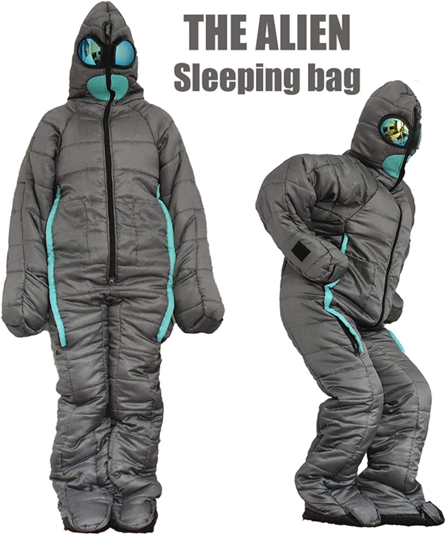 Alien Sleeping Bag,Adult Wearable Sleeping Bag with Arm Legs for Camping, Hiking, Outdoors, Backpacking, Trips, Traveling Sleeping Bags for Adults,Unisex Sleeping Bag (M)