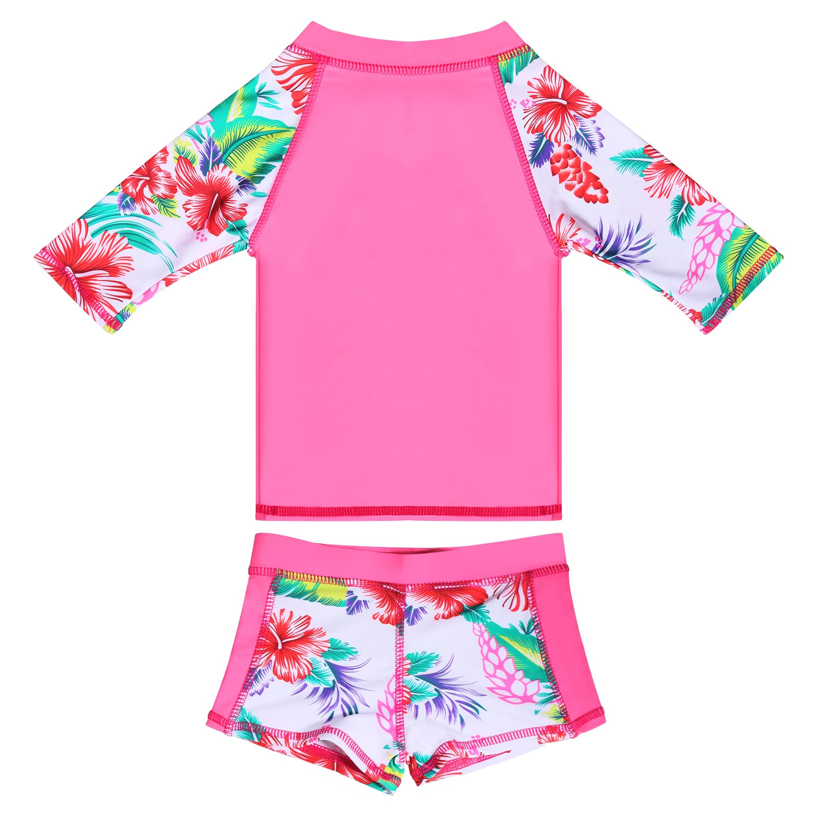 LOSORN ZPY Baby Toddler Boy Girl Two Piece Swimsuit Swimwear Bathing Suit UPF 50+ Pink M