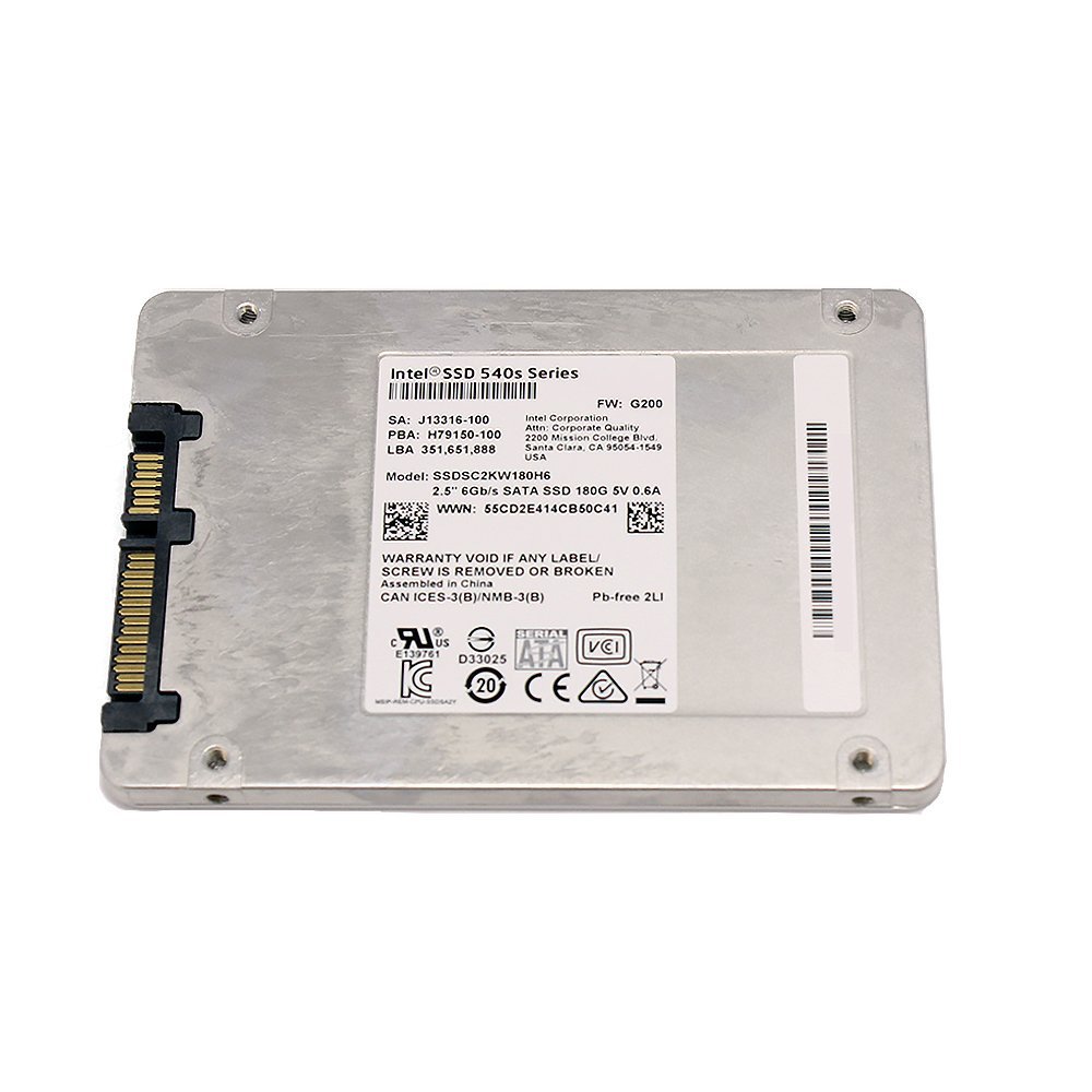 Intel 2.5" SSD Hard Disk 540s Series, 360GB, 2.5in 7mm SATA, 16nm, TLC SSDSC2KW360H6X1