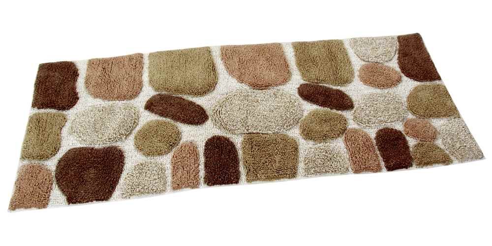 Chesapeake Merchandising Khaki Chesapeake Pebbles Bath Rug Runner (24" x 60")