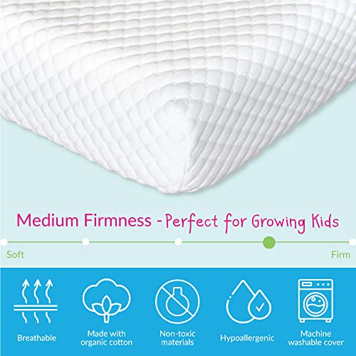 Max & Lily 5 Inch Mattress for Kids Bed/Bunk Bed, Memory Foam Mattress in a Box, Medium Firm Support with Breathable Cooling Cover, CertiPUR-US Certified, Full