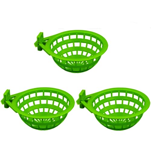 FKUMLUN 3PCS Bird Nest Canary Finch Parrot Nest Plastic Hollow Hanging Cage Eggs Hatching Tool Bird Breeding Hut Nest Small Birds Pet Cage Accessory (5.9inches)