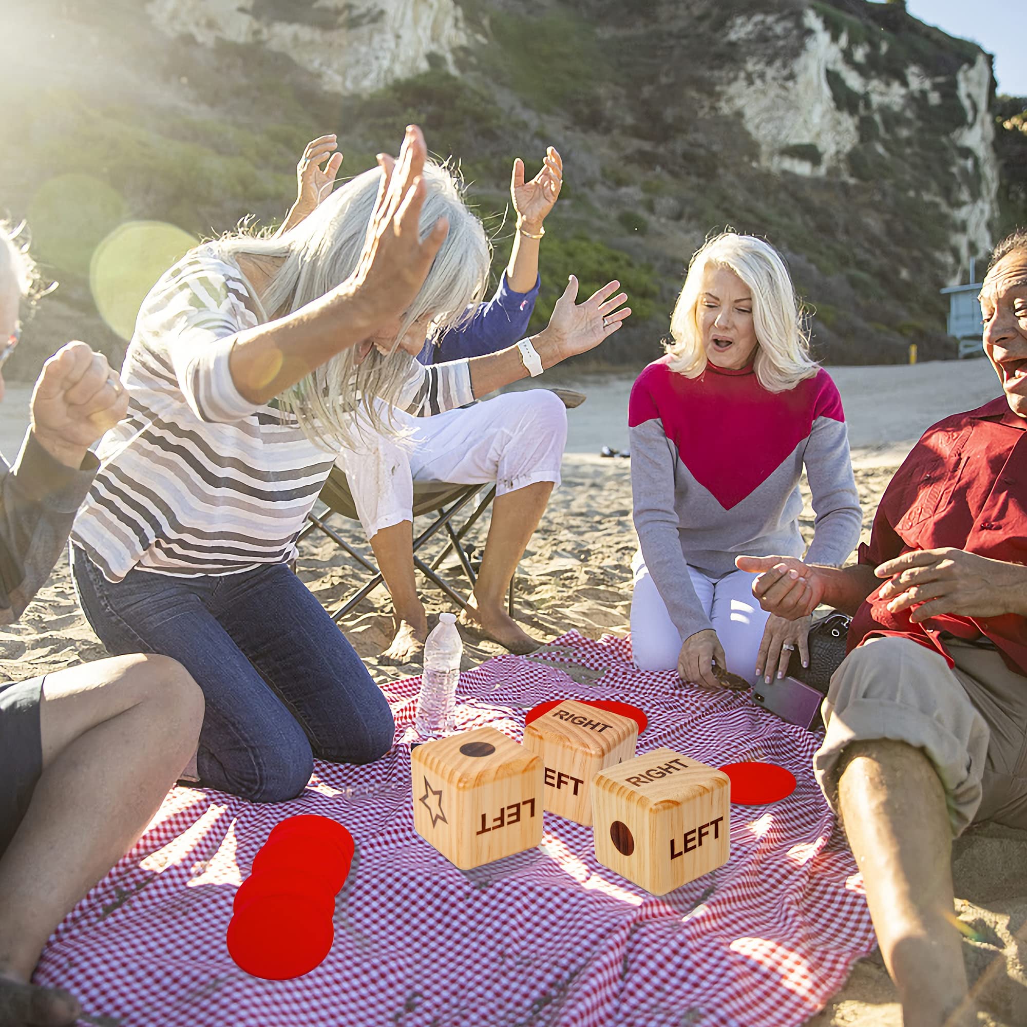 Juegoal Giant Dice Game, Wooden Lawn Dice Games for Kids Adults Family